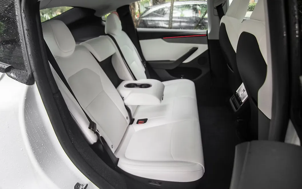 Tesla Model Y - Arm Rest in Rear Passenger Seats | Tesla Model Y Images
