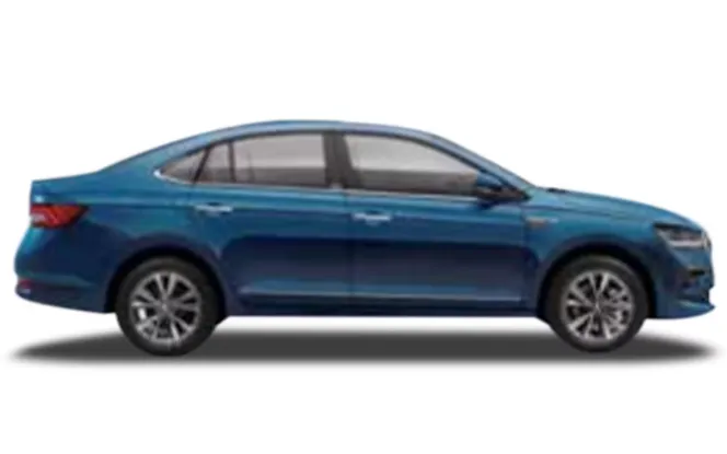 Skoda Slavia Sportline 1.0L TSI MT (Lava Blue Deep Black & Carbon Steel ...